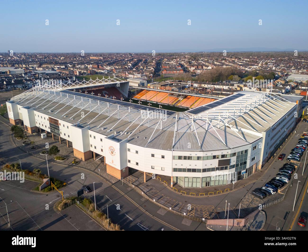 Aerial image of Blackpool FC stadium Stock Photo - Alamy