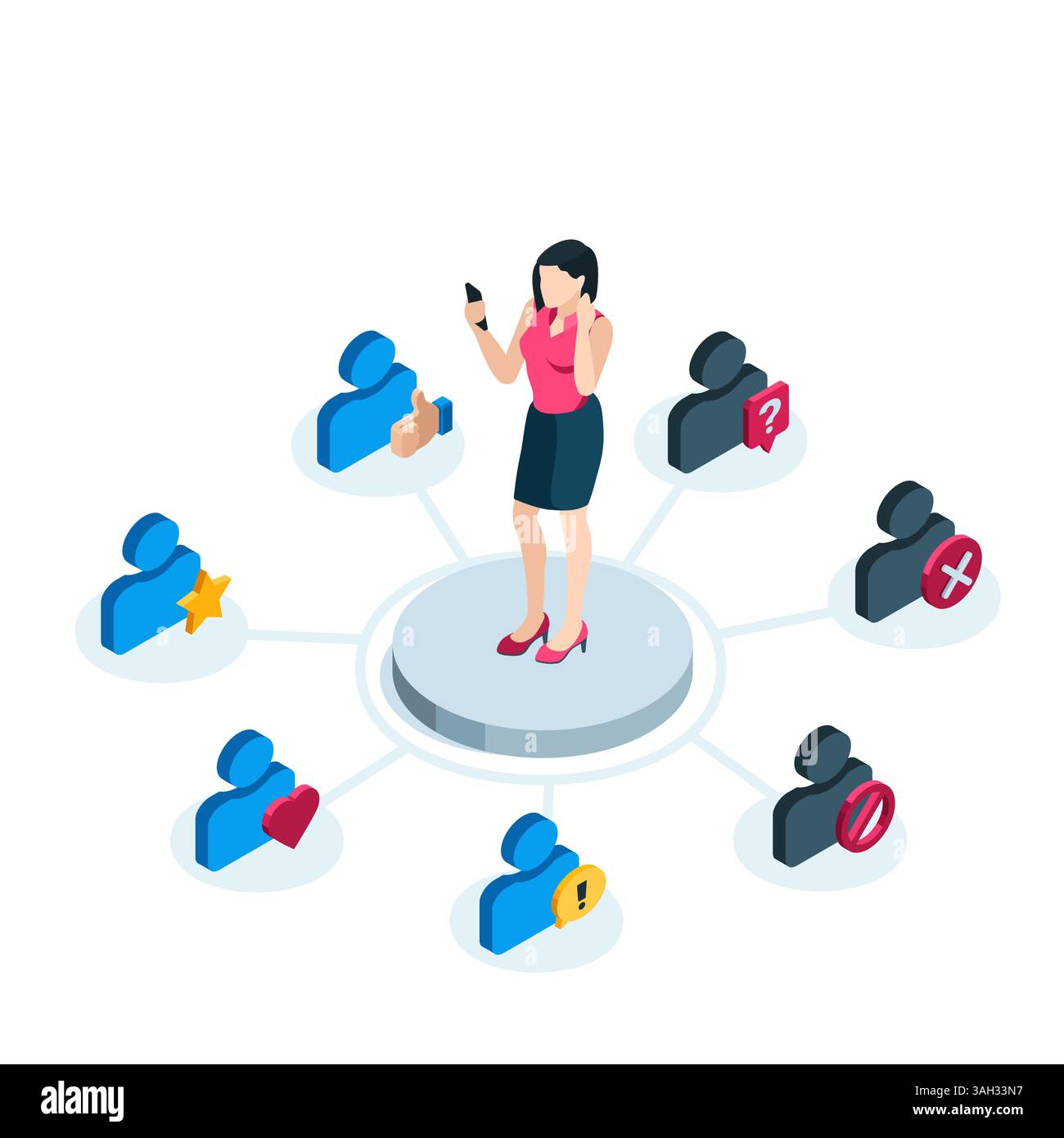 Digital identity user isometric Stock Vector Images - Alamy