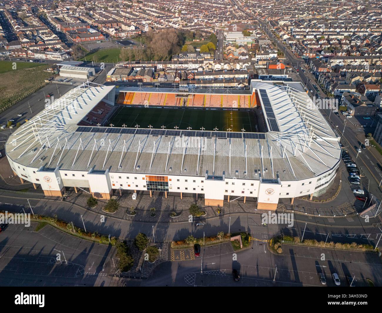 Aerial image of Blackpool FC stadium Stock Photo - Alamy
