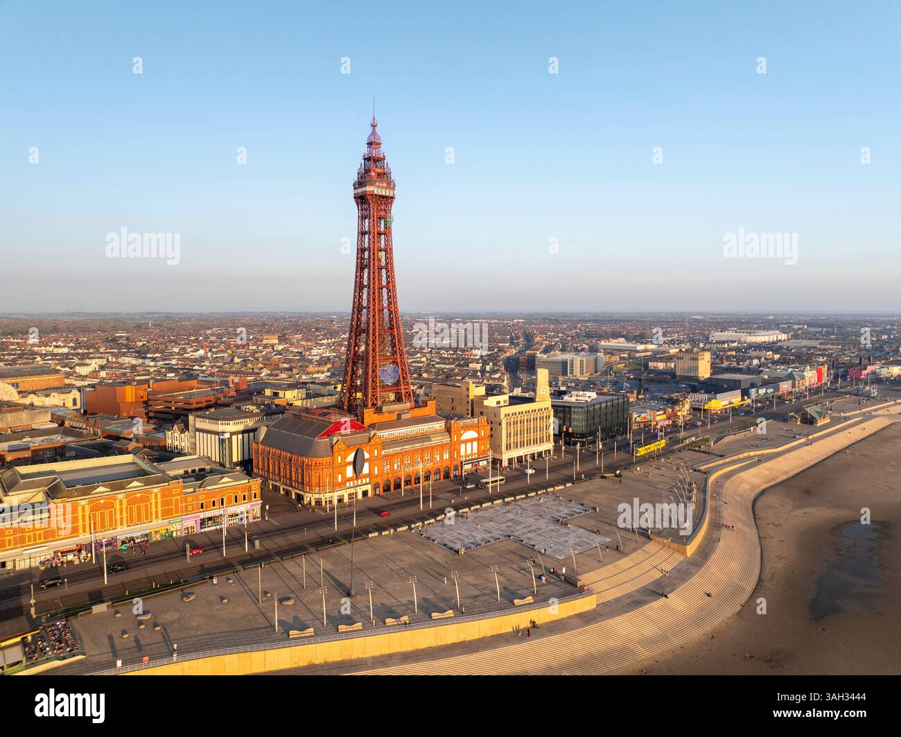 Image of Blackpool Townscape featuring the Blackpool Tower Stock Photo ...