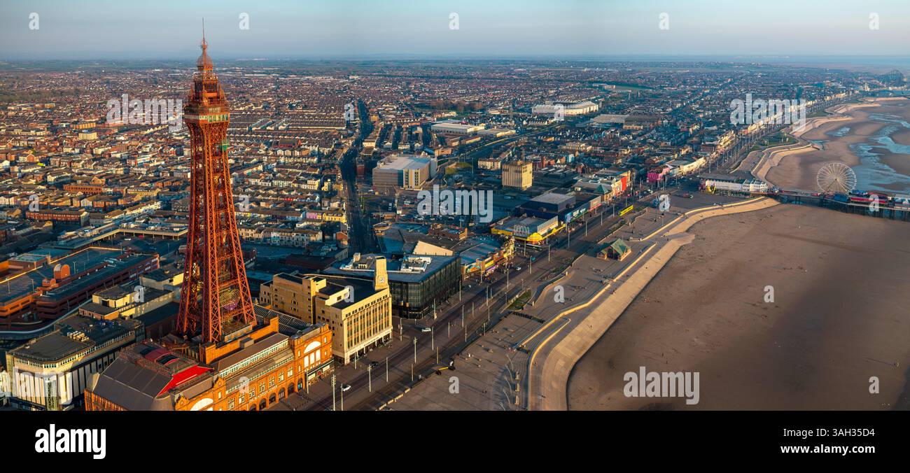 Image of Blackpool Townscape featuring the Blackpool Tower Stock Photo ...