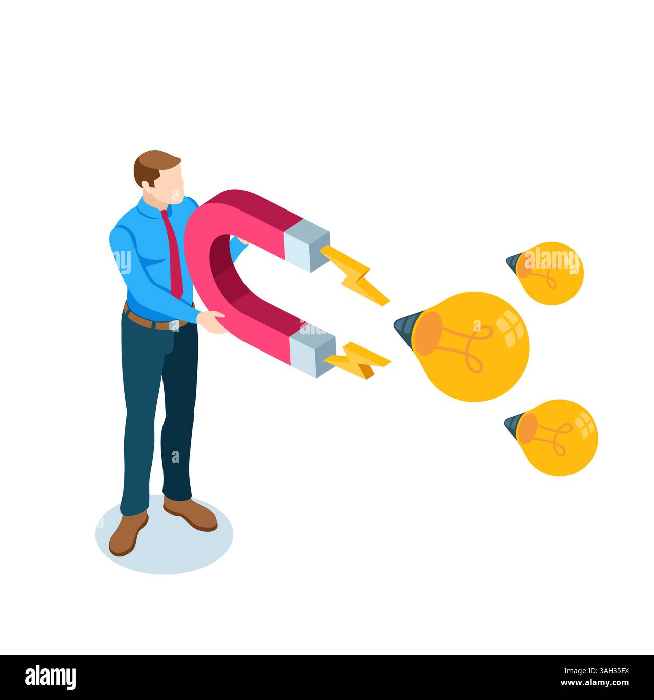 Successful man color light Stock Vector Images - Alamy