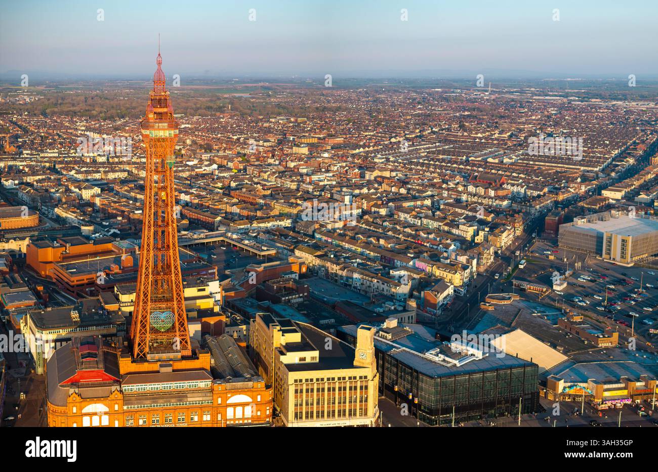 Image of Blackpool Townscape featuring the Blackpool Tower Stock Photo ...
