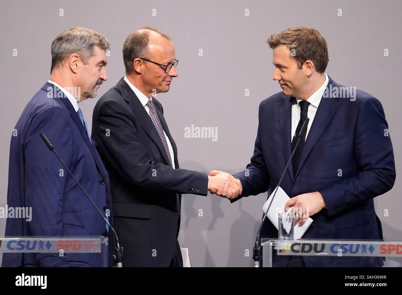 Friedrich Merz, Christian Democratic Union party chairman shakes hands ...