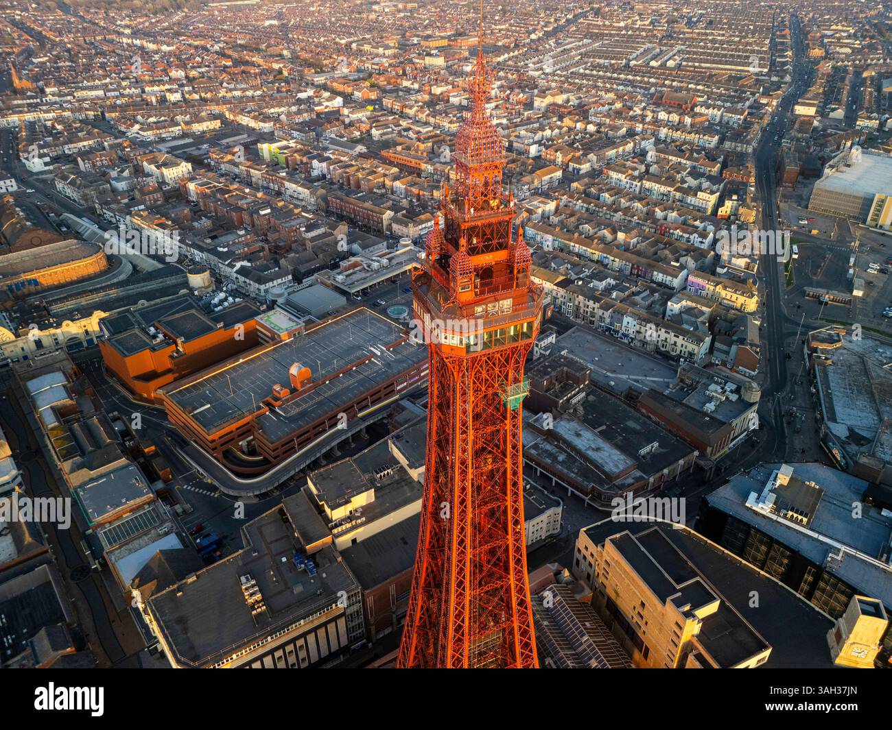Image of Blackpool Townscape featuring the Blackpool Tower Stock Photo ...