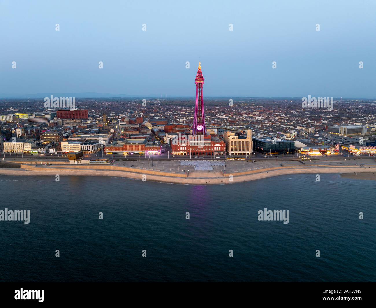 Image of Blackpool Townscape featuring the Blackpool Tower Stock Photo ...