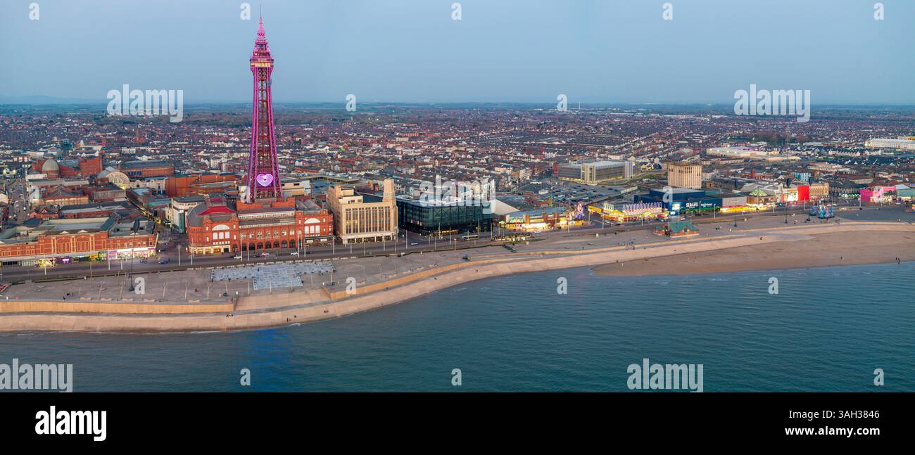 Image of Blackpool Townscape featuring the Blackpool Tower Stock Photo ...