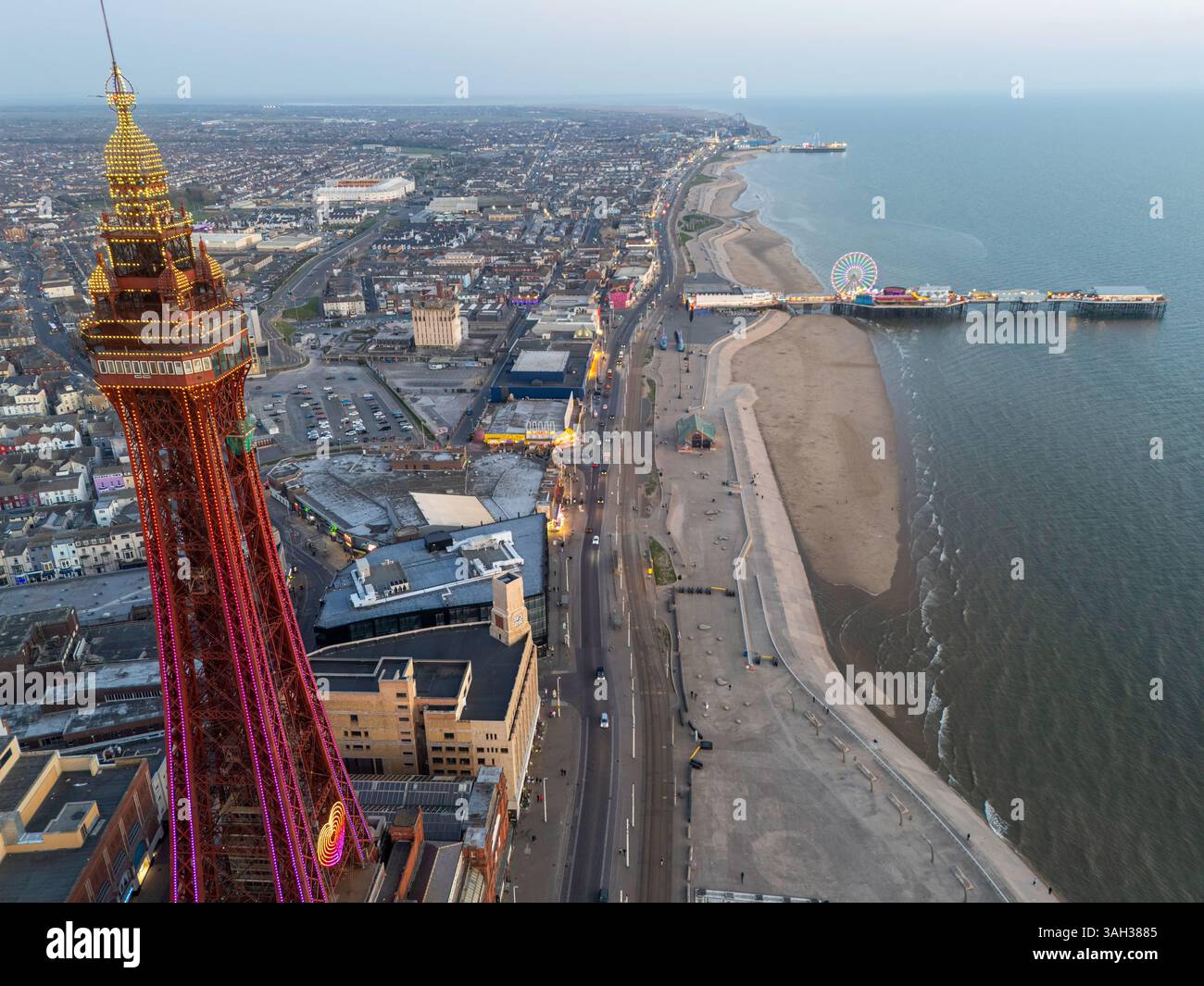 Image of Blackpool Townscape featuring the Blackpool Tower Stock Photo ...