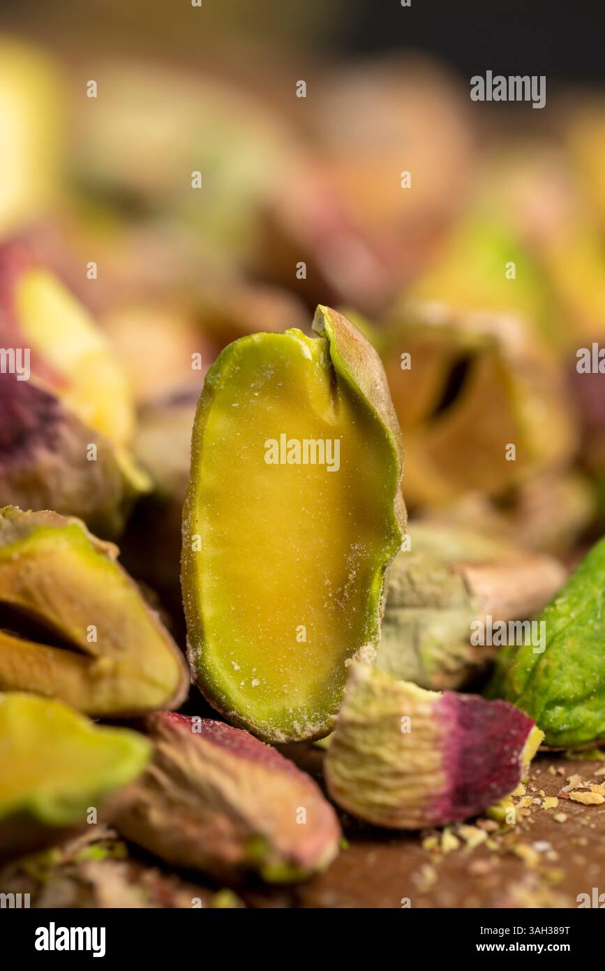 pistachios peeled from the shell, salted crunchy nuts, pistachios ...