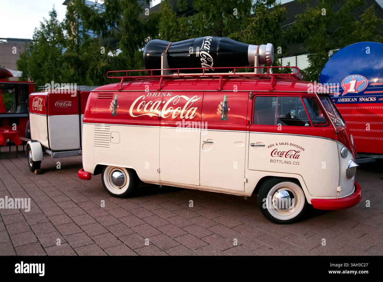 vintage volkswagen VW T1 splitty transporter promotional van with coca ...