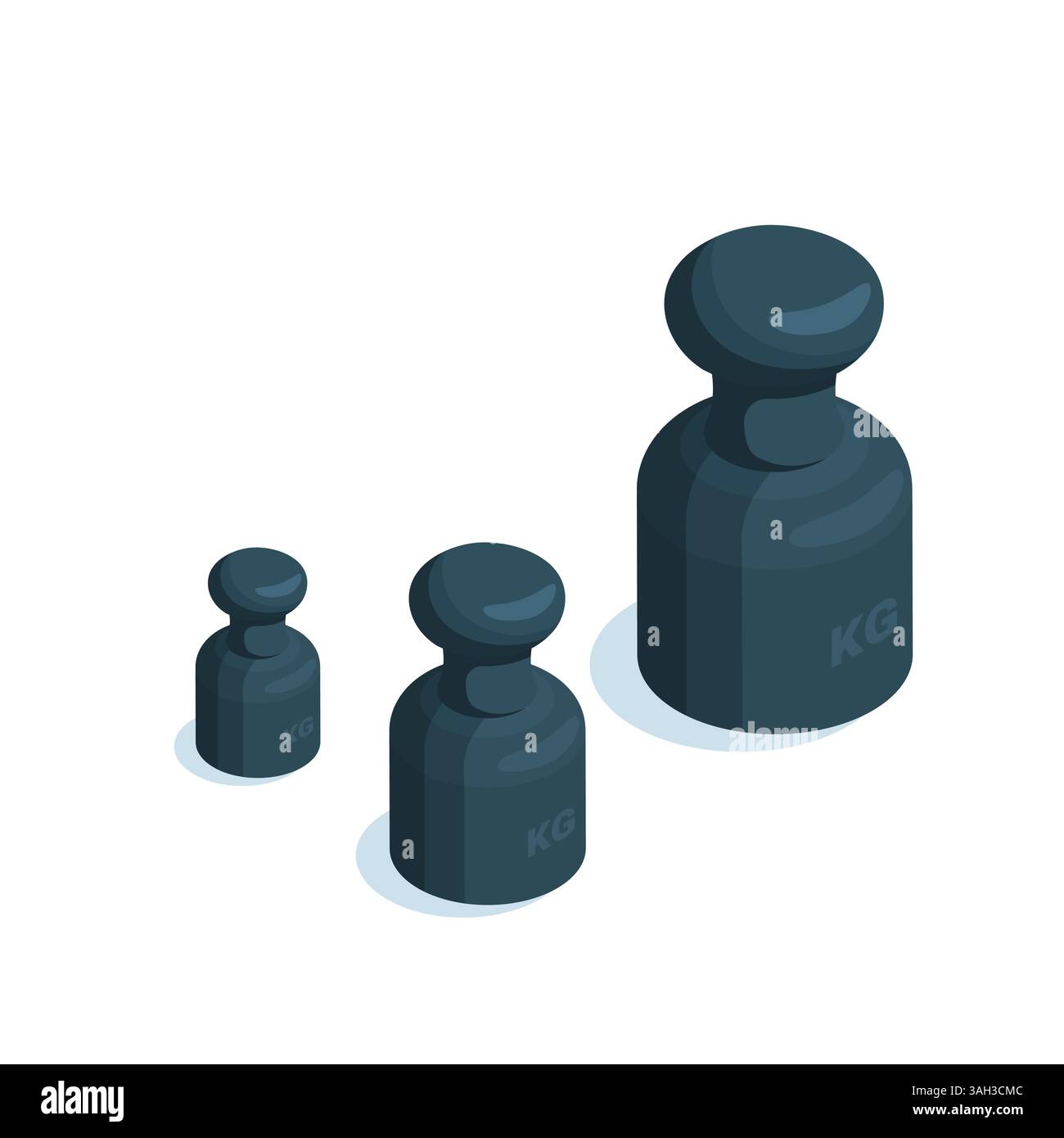 isometric weights for scales, in color on a white background, weight measurement Stock Vector ...