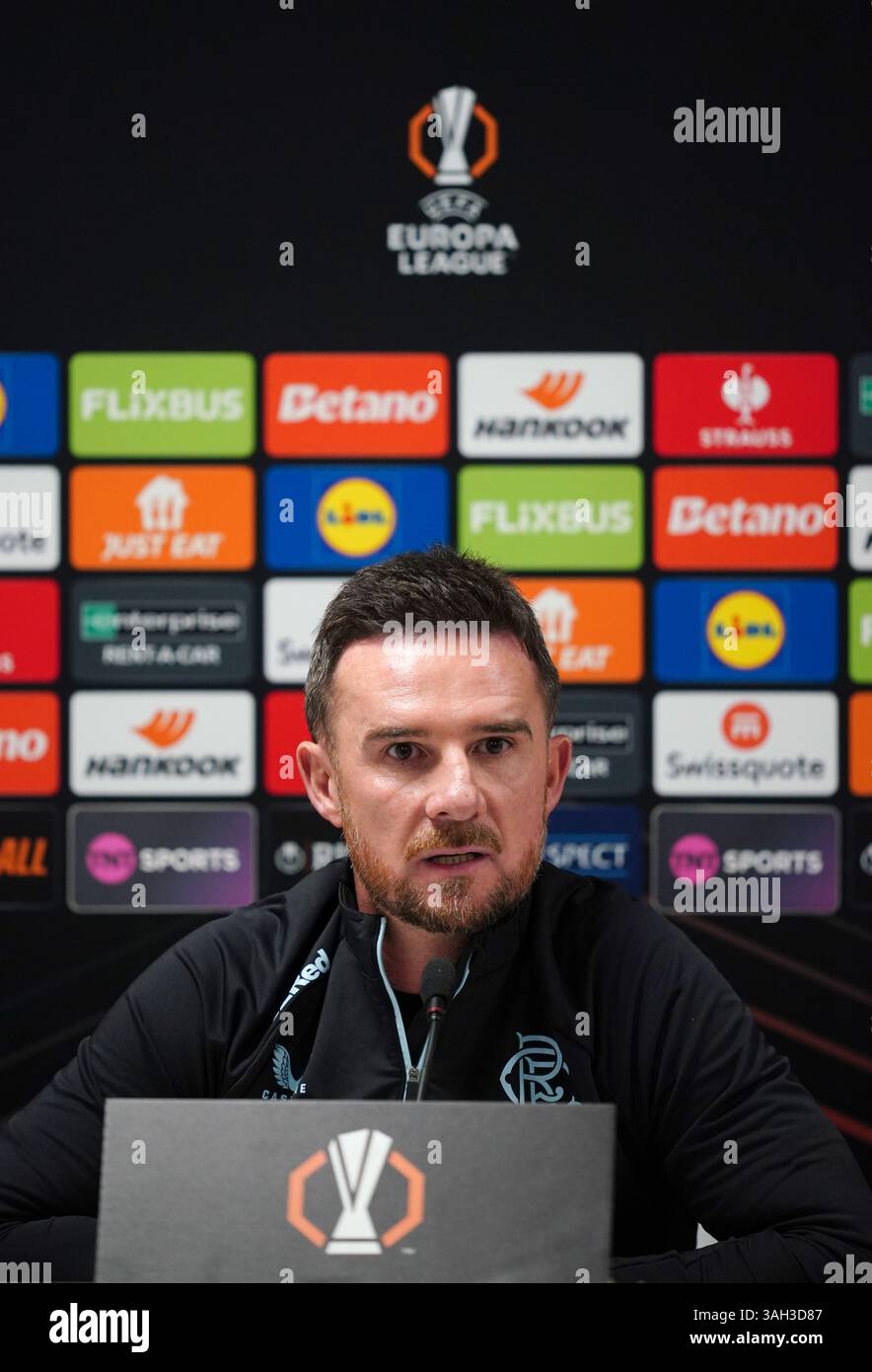 Rangers interim manager Barry Ferguson during a press conference at ...