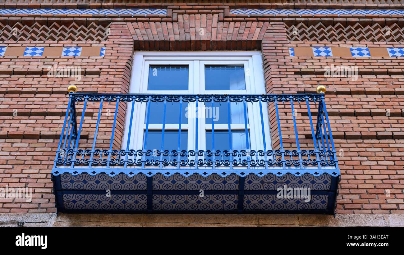 Architectural feature of a balcony on the Hotel Victoria Stock Photo ...