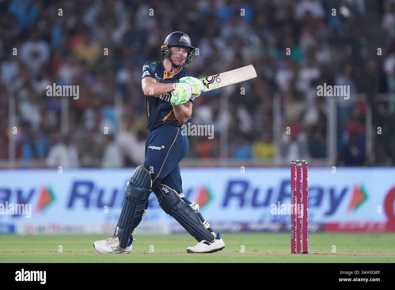 Gujarat Titans' Jos Butler plays a shot during the Indian Premier ...