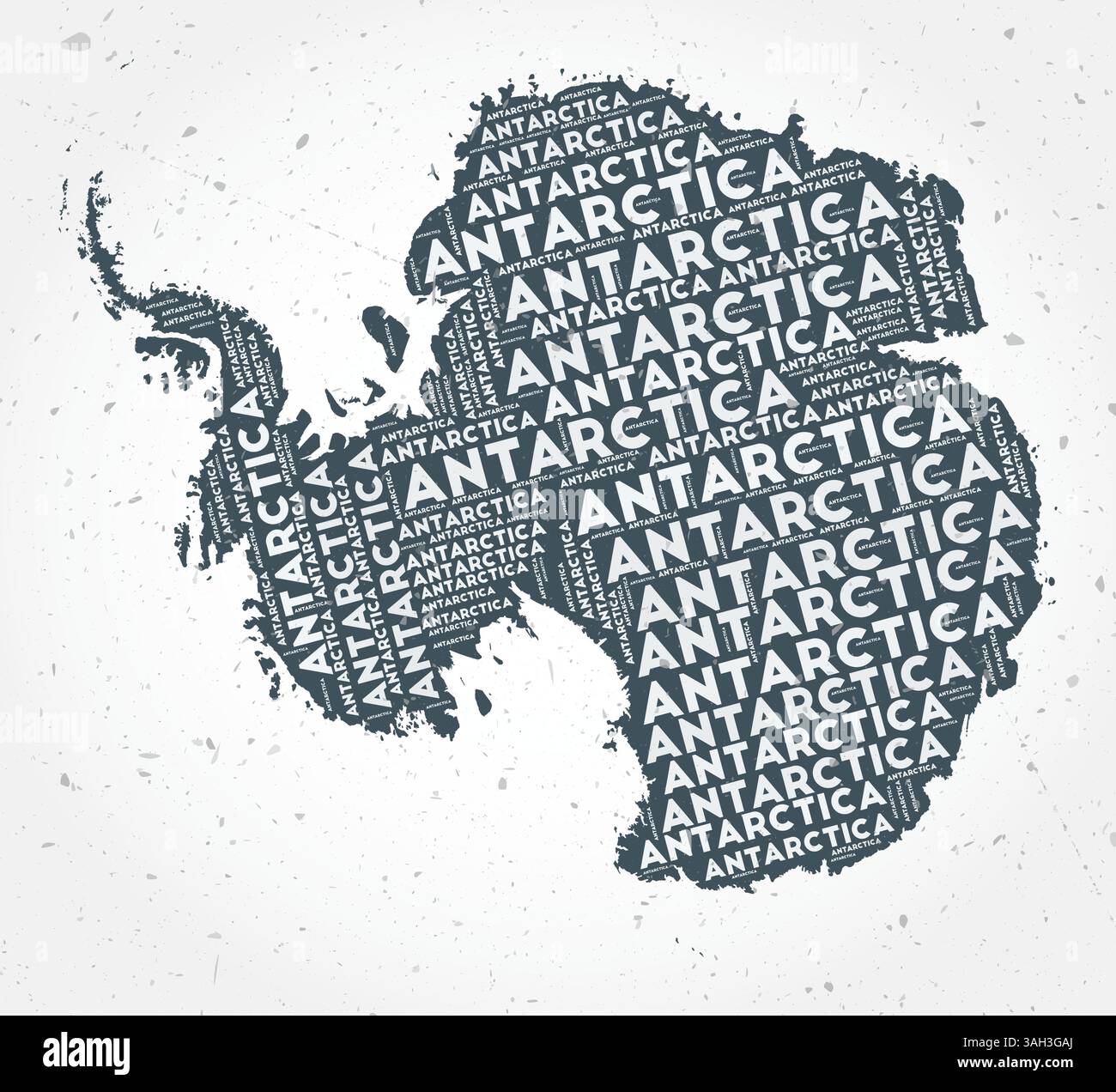 Antarctica regions word clouds. Country shape on textured background ...