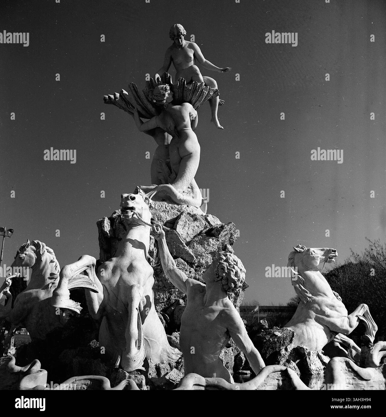 Renaissance-style, Las Nereidas Monumental Fountain, 1903 statue of ...