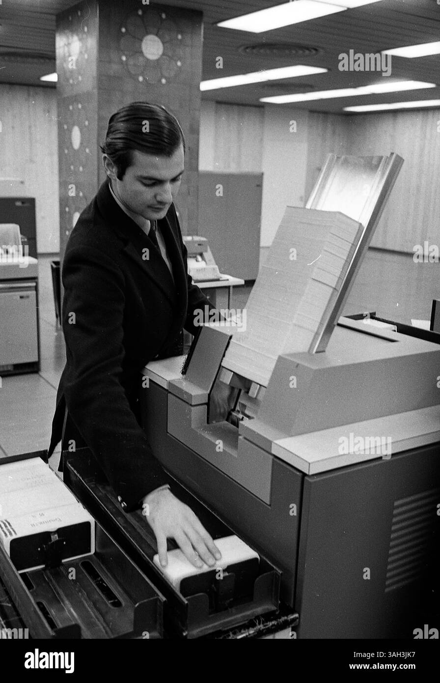 IBM vintage bank computing system, Buenos Aires, Argentina, May 26 ...