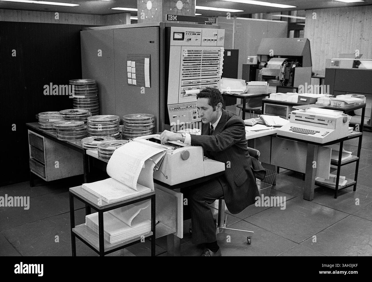 IBM vintage bank computing system, Buenos Aires, Argentina, May 26 ...