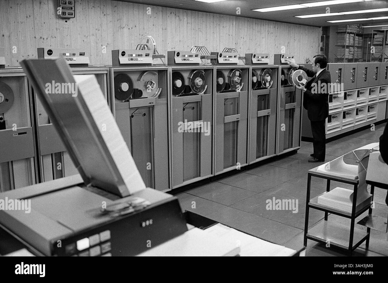 IBM vintage bank computing system, Buenos Aires, Argentina, May 26 ...
