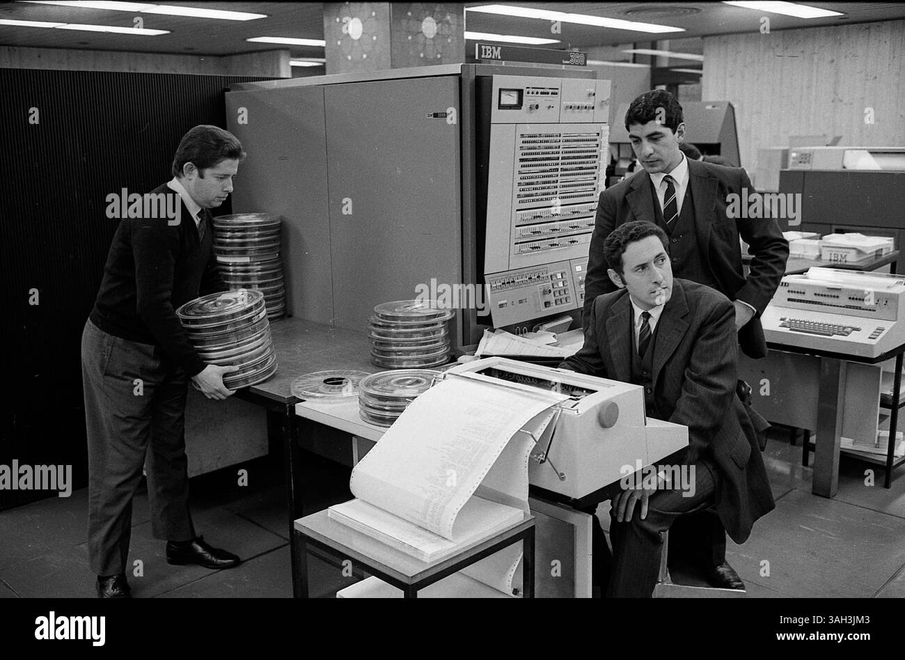 IBM vintage bank computing system, Buenos Aires, Argentina, May 26 ...