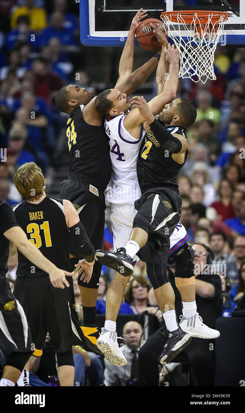 March 22, 2015 - Omaha, NE, USA - Kansas Jayhawks forward Perry Ellis ...