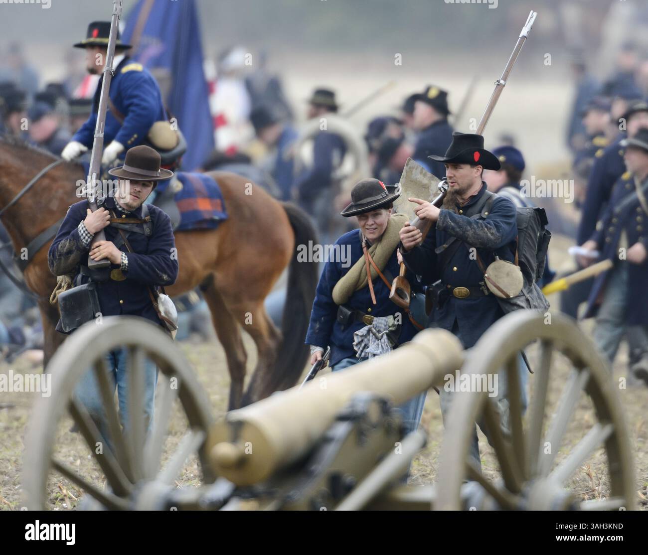 March 22, 2015 - Four Oaks, North Carolina, USA - American Civil War re ...