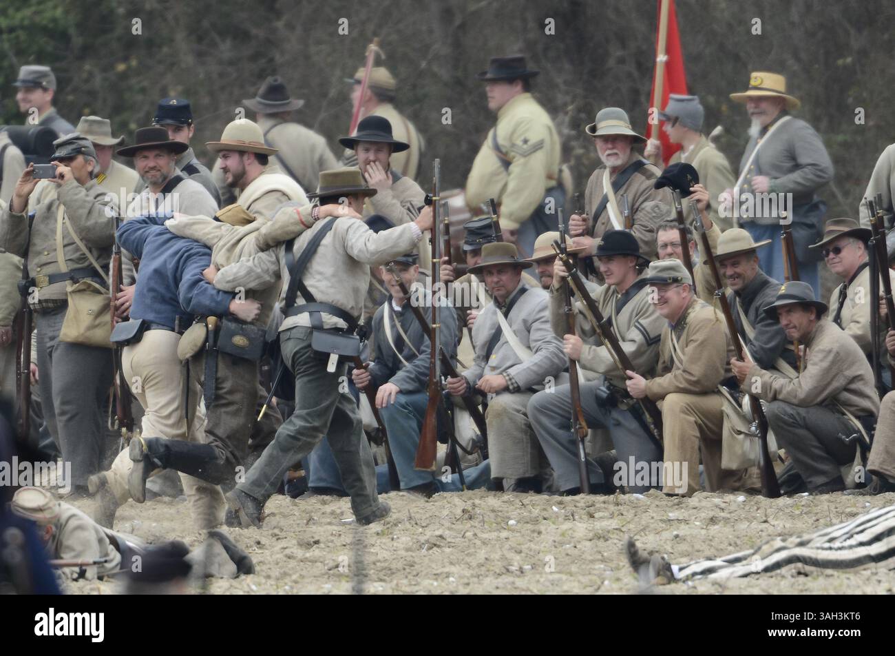 March 22, 2015 - Four Oaks, North Carolina, USA - American Civil War re ...