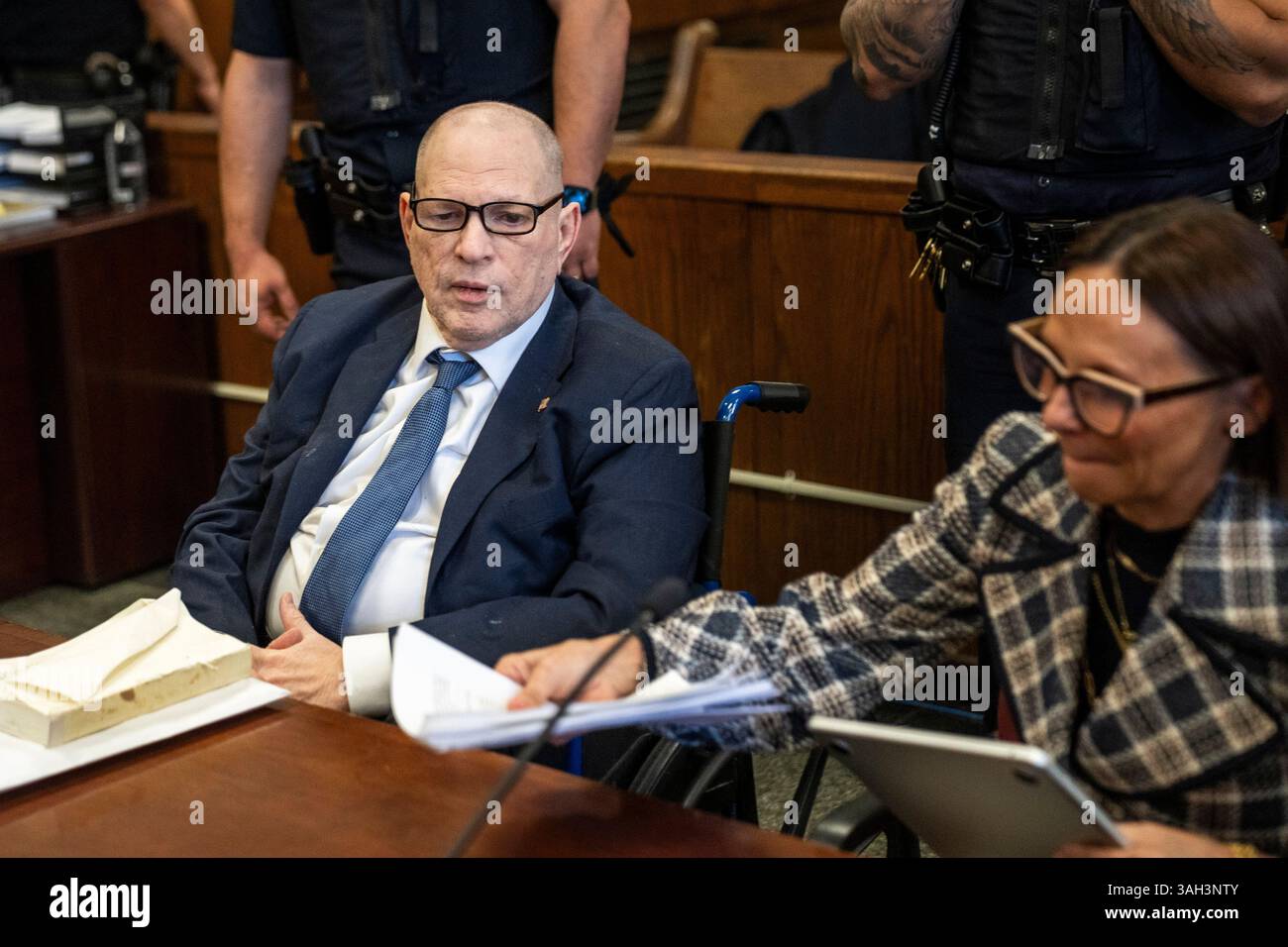 Harvey Weinstein, left, appears at Manhattan Criminal Court on ...