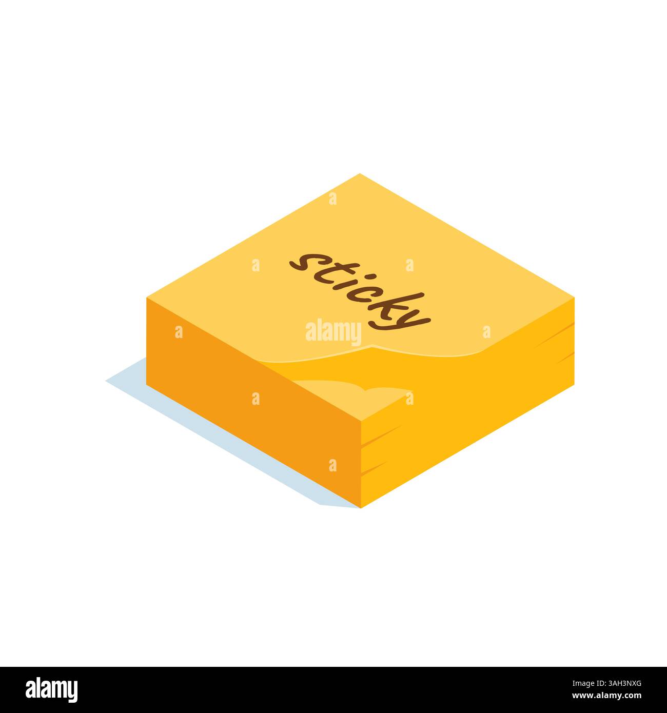 Stack of yellow post it notes Stock Vector Images - Alamy