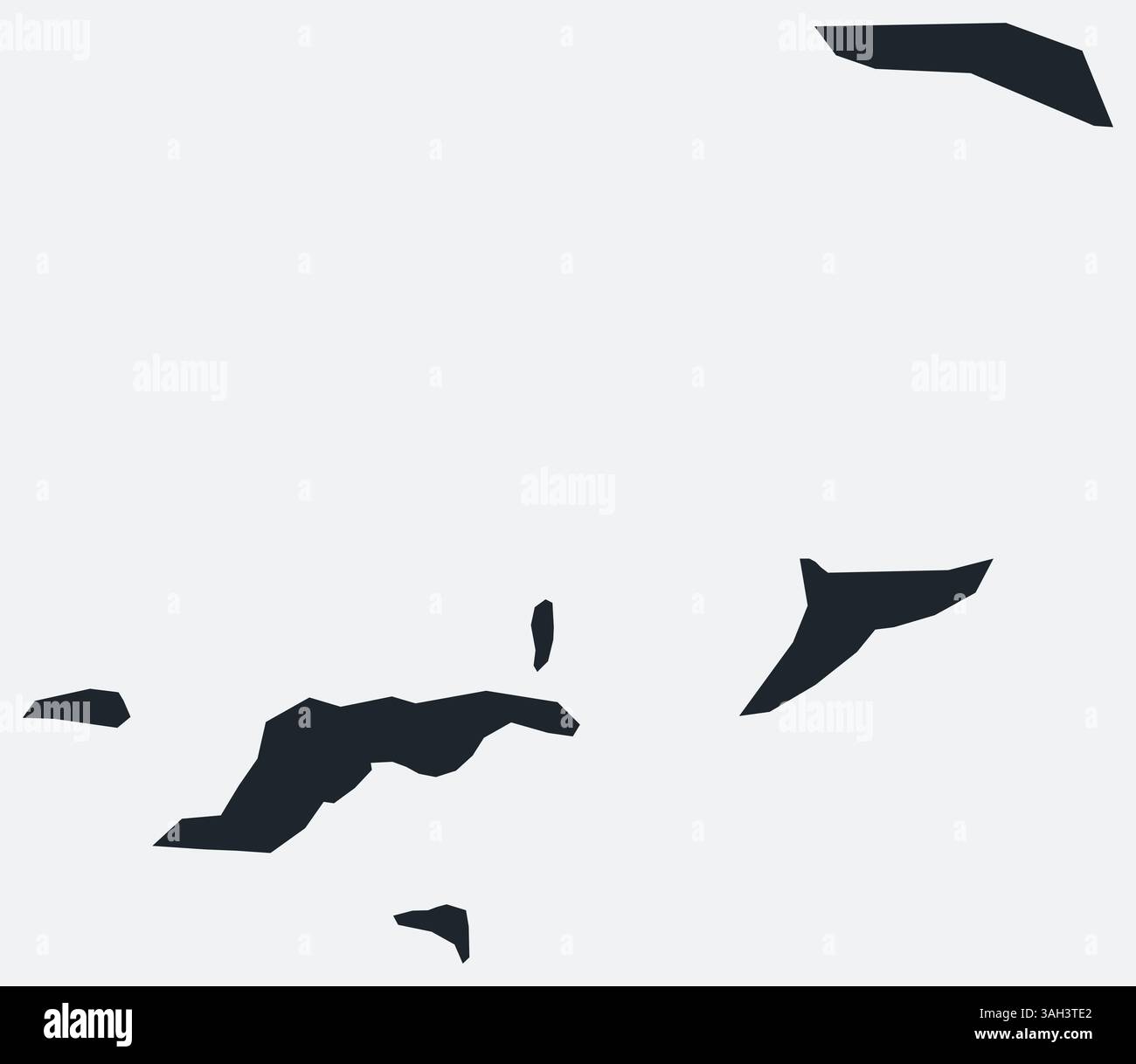 British Virgin Islands map. Just a simple border map. Shape of the ...