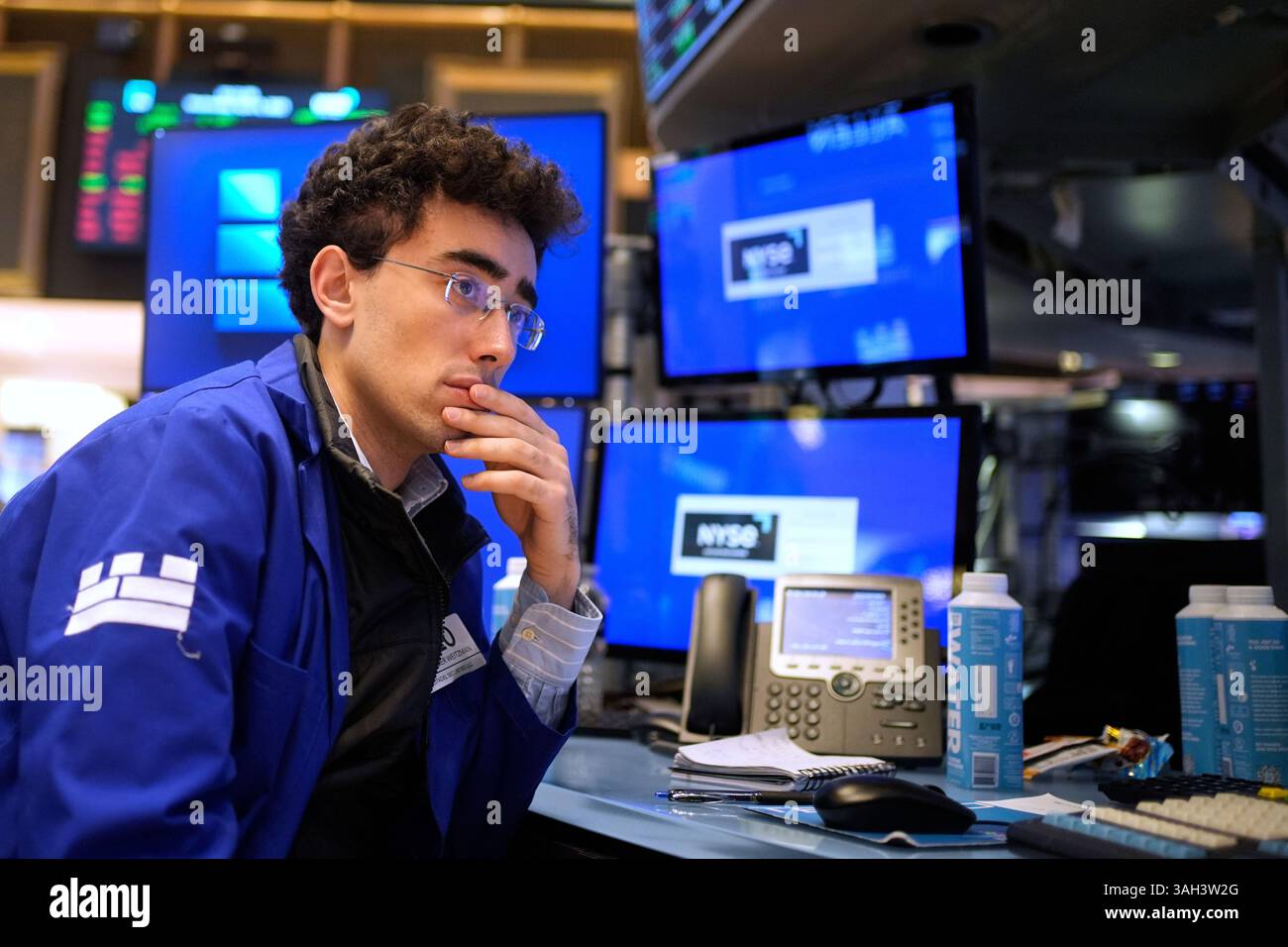 Alex Weitzman works on the floor at the New York Stock Exchange in New ...