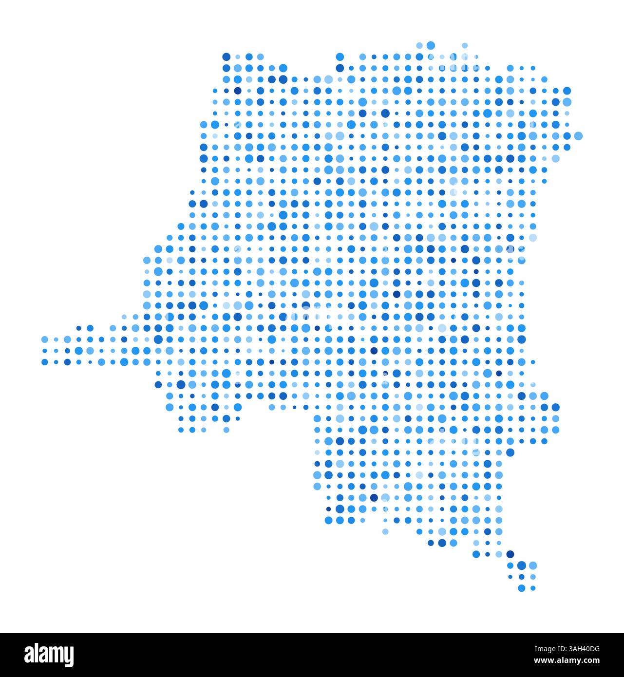 DR Congo Dot Map. Country Digital Style Shape. DR Congo vector image ...