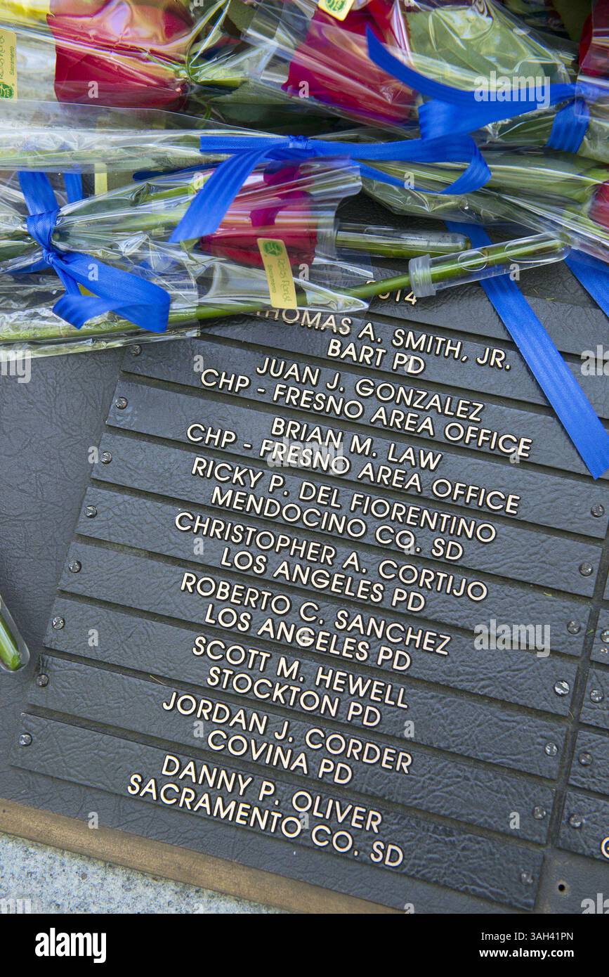 May 4, 2015 - Sacramento, California, USA - Family members left flowers ...