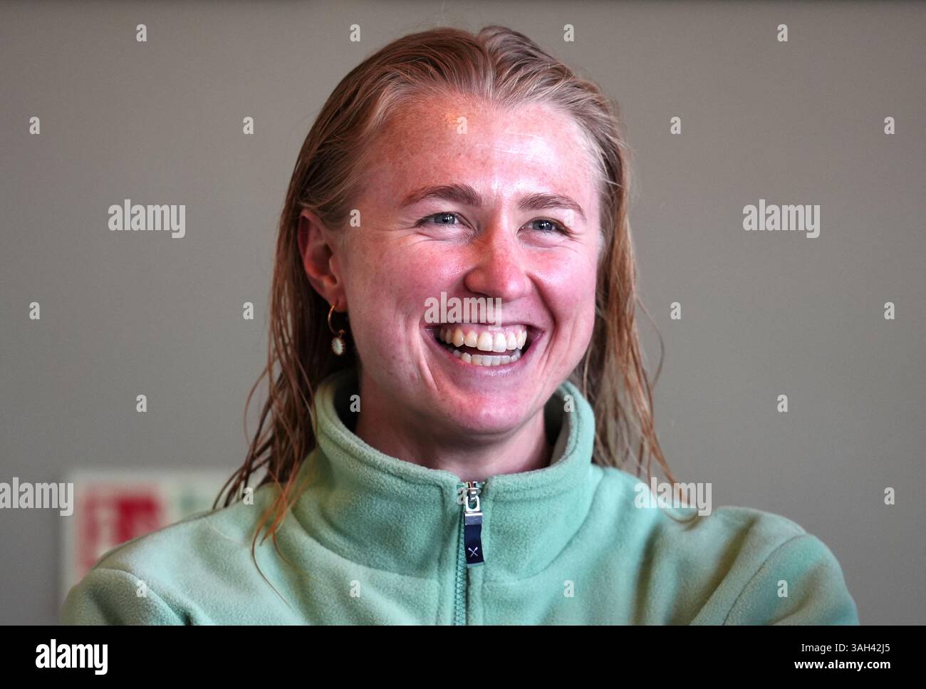 Cambridge University Boat Team's Claire Collins during a press ...