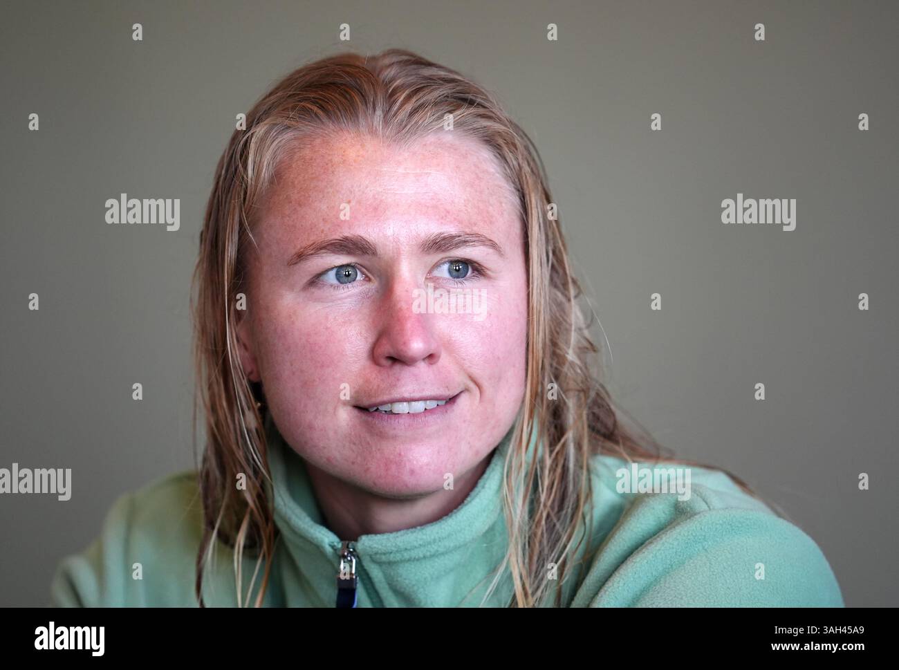 Cambridge University Boat Team's Claire Collins during a press ...