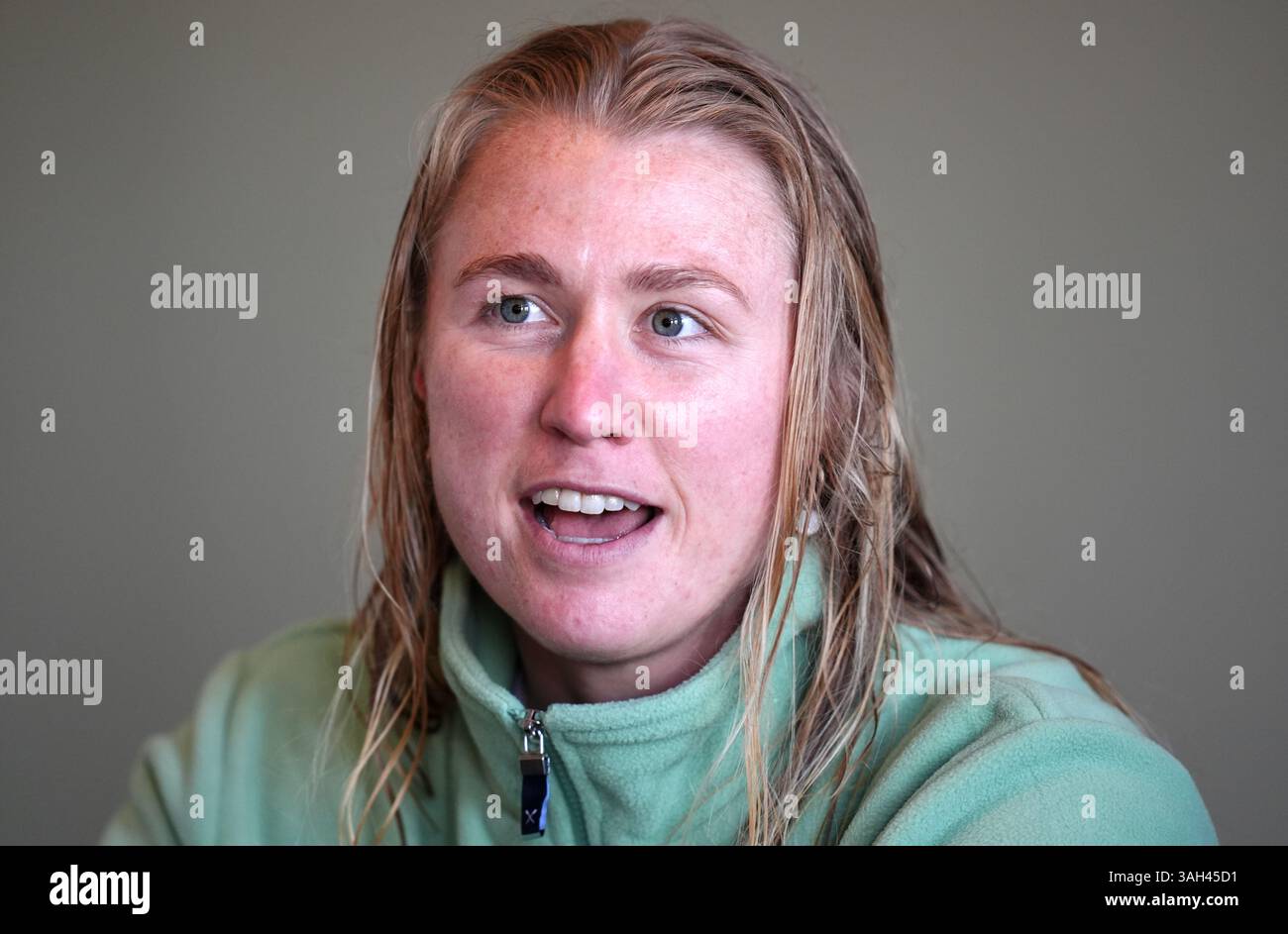 Cambridge University Boat Team's Claire Collins during a press ...