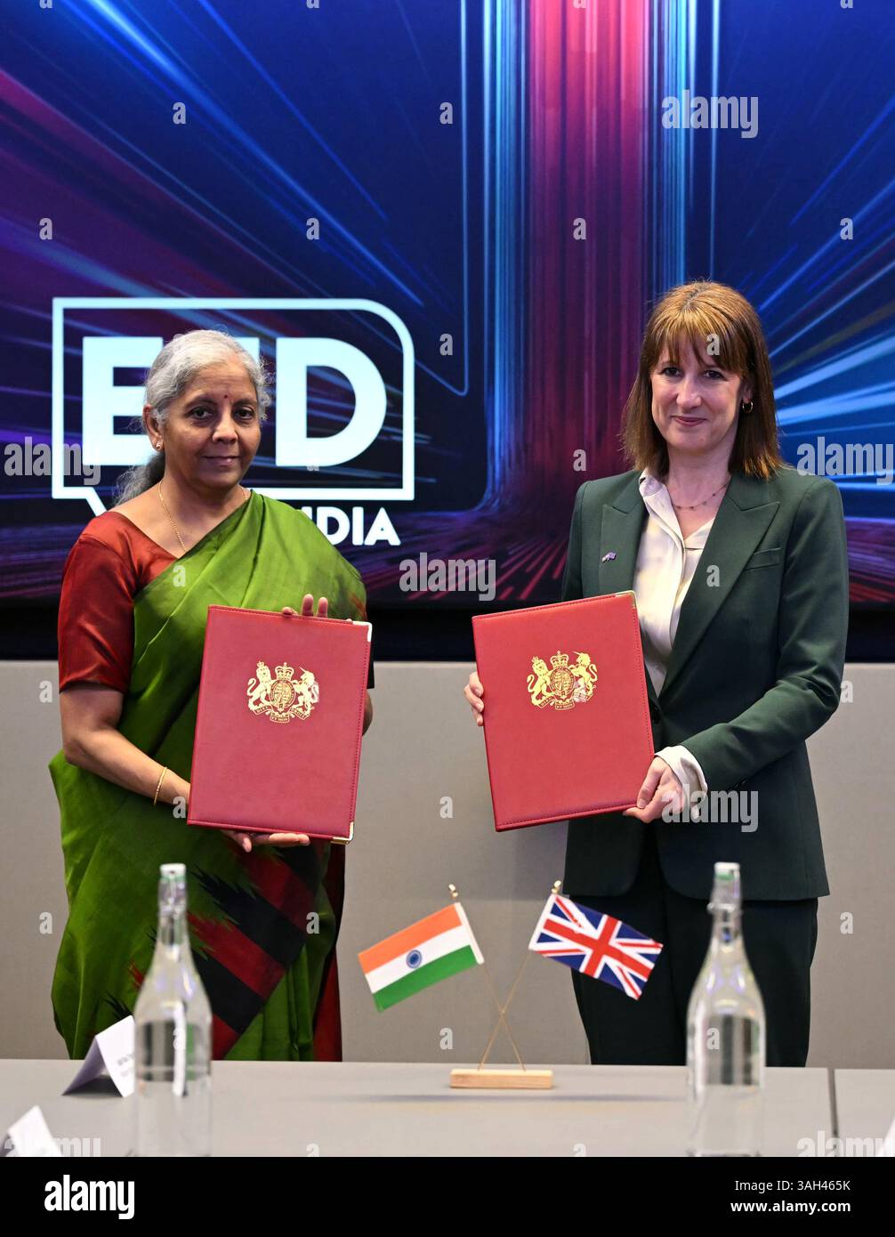 Chancellor of the Exchequer Rachel Reeves with the Finance Minister of ...