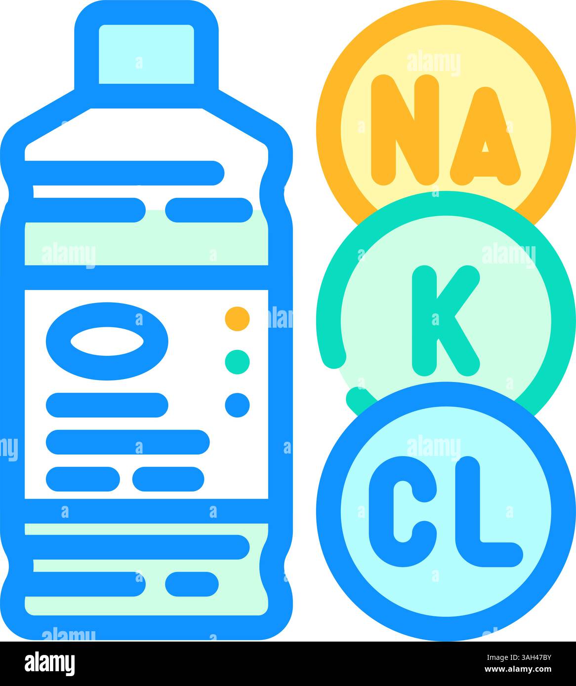 pedialyte electrolyte drink diarrhea color icon vector illustration ...