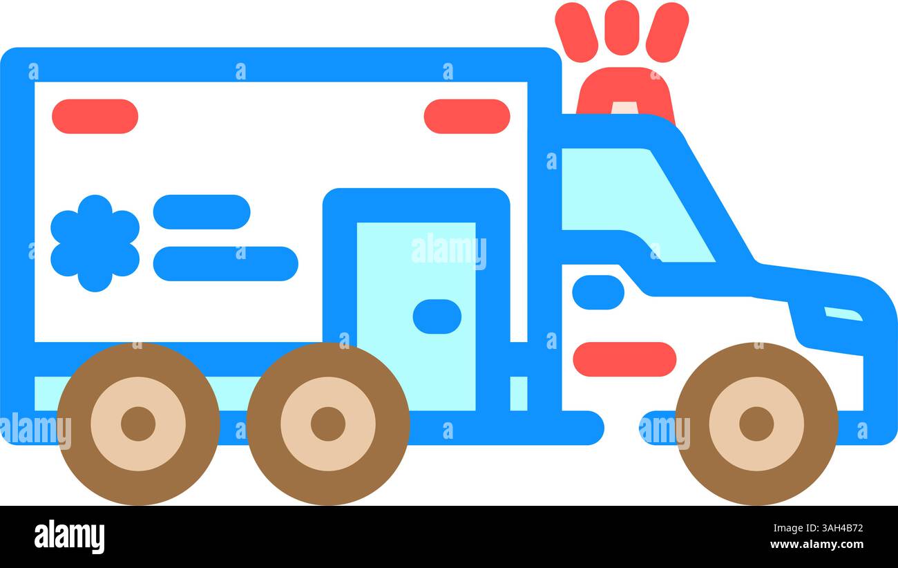 ambulance fracture injury color icon vector illustration Stock Vector ...