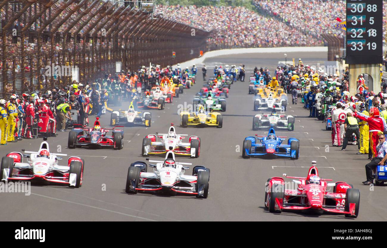 May 24, 2015: Indianapolis, IN - A view of the field starting down the ...