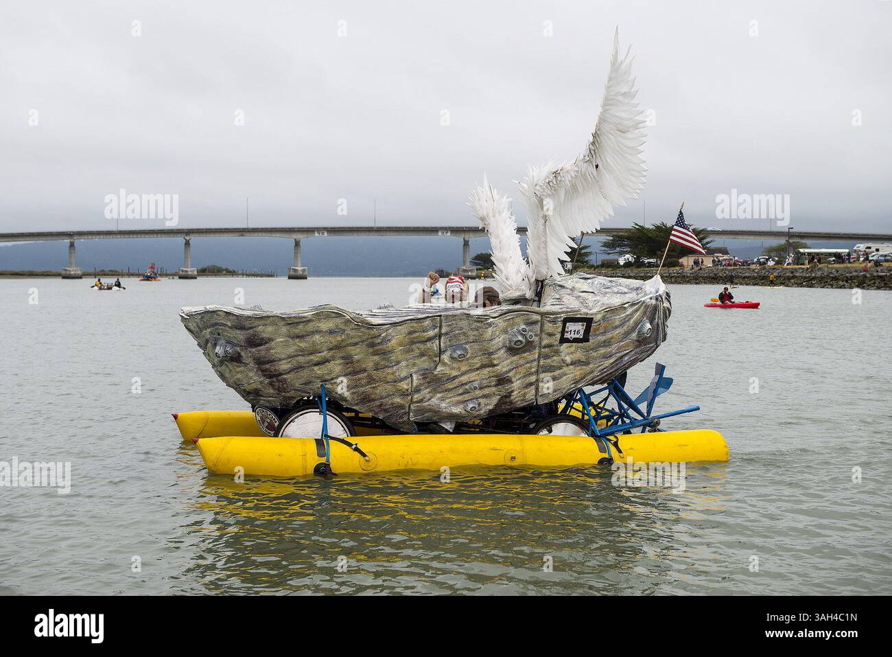 May 24, 2015 - Eureka, CA, US - Shells Angles head for the Samoa Bridge ...