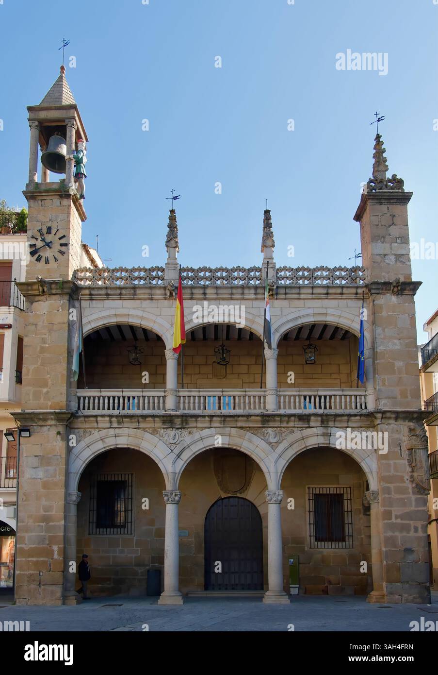 Facade of the city hall reconstructed in 1966 originally built in 1523 ...