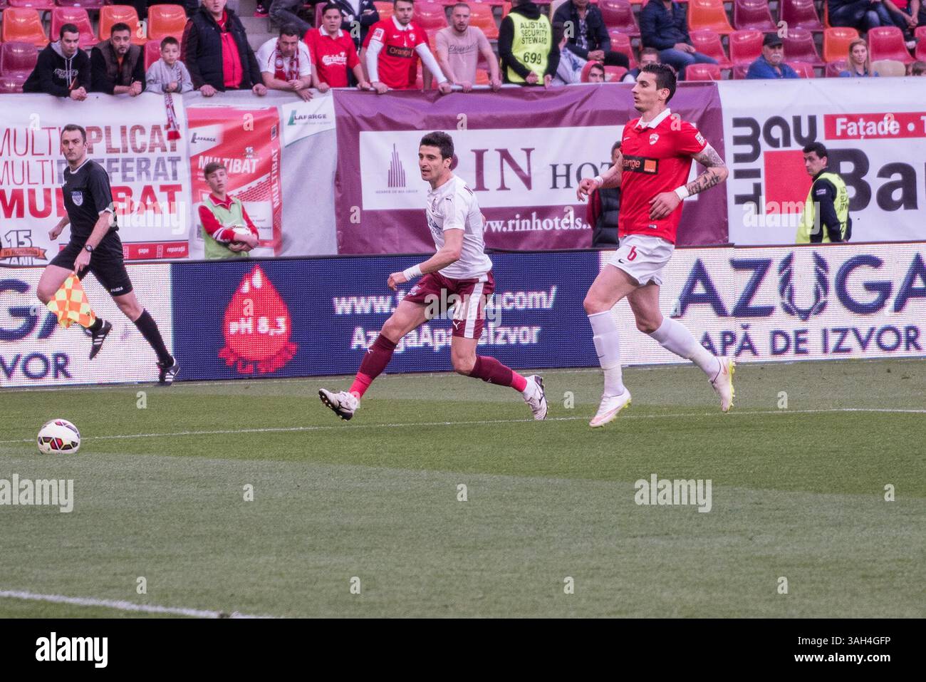 April 11, 2015: Daniel Niculae #21 of Rapid Bucharest in action during ...