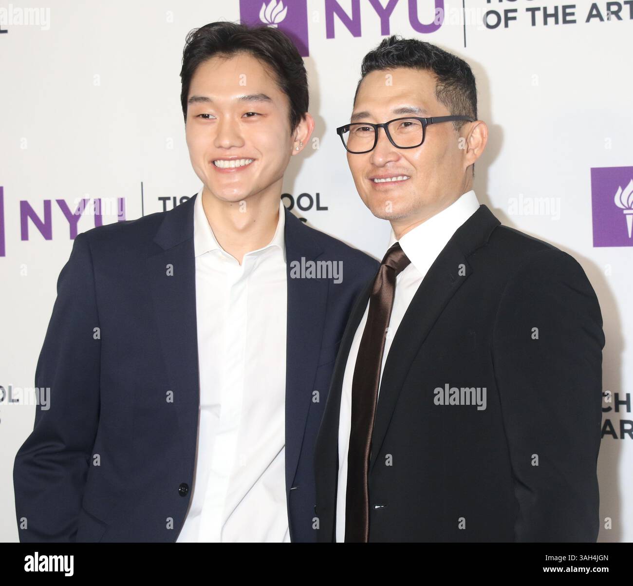 April 07, 2025 Jackson Tae Kim, Daniel Dae Kim attend NYU Tisch Gala ...
