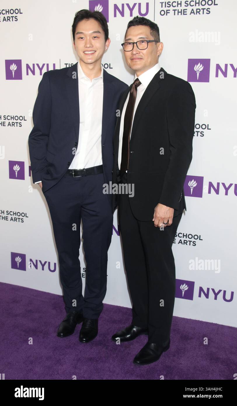 April 07, 2025 Jackson Tae Kim, Daniel Dae Kim attend NYU Tisch Gala ...