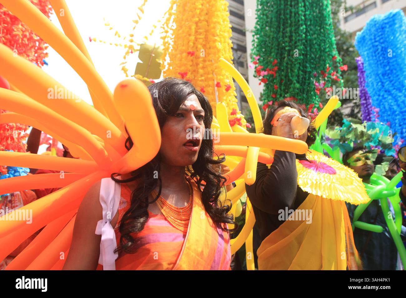 April 14, 2015 - Dhaka, Bangladesh - Third genders made a rally to ...
