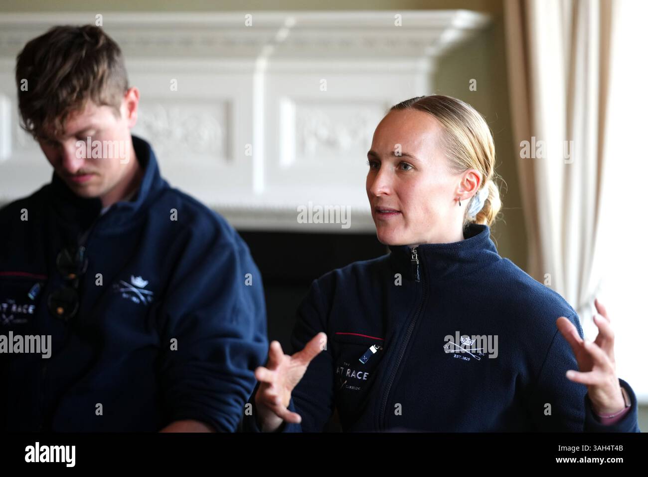Oxford University Boat Team's James Doran and Heidi Long during a press ...