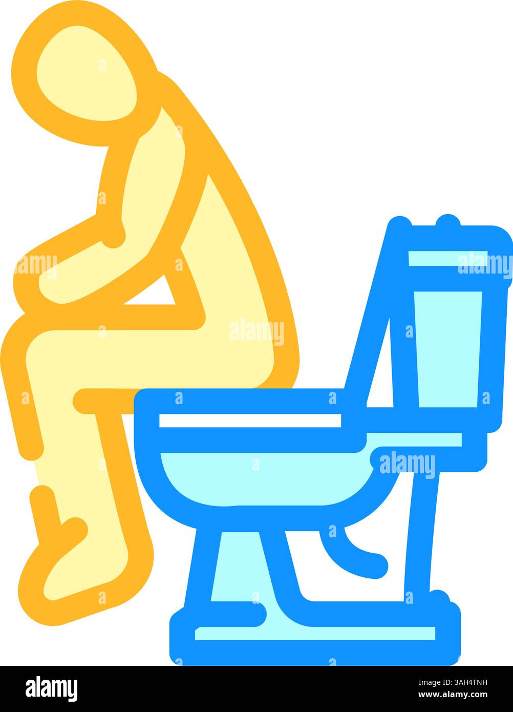 bowel movement diarrhea color icon vector illustration Stock Vector ...