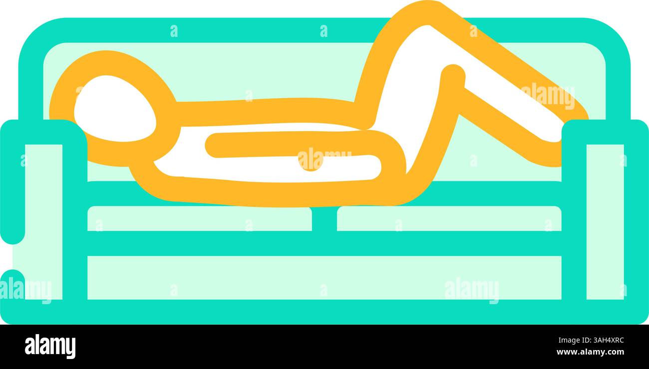 lying down position diarrhea color icon vector illustration Stock ...