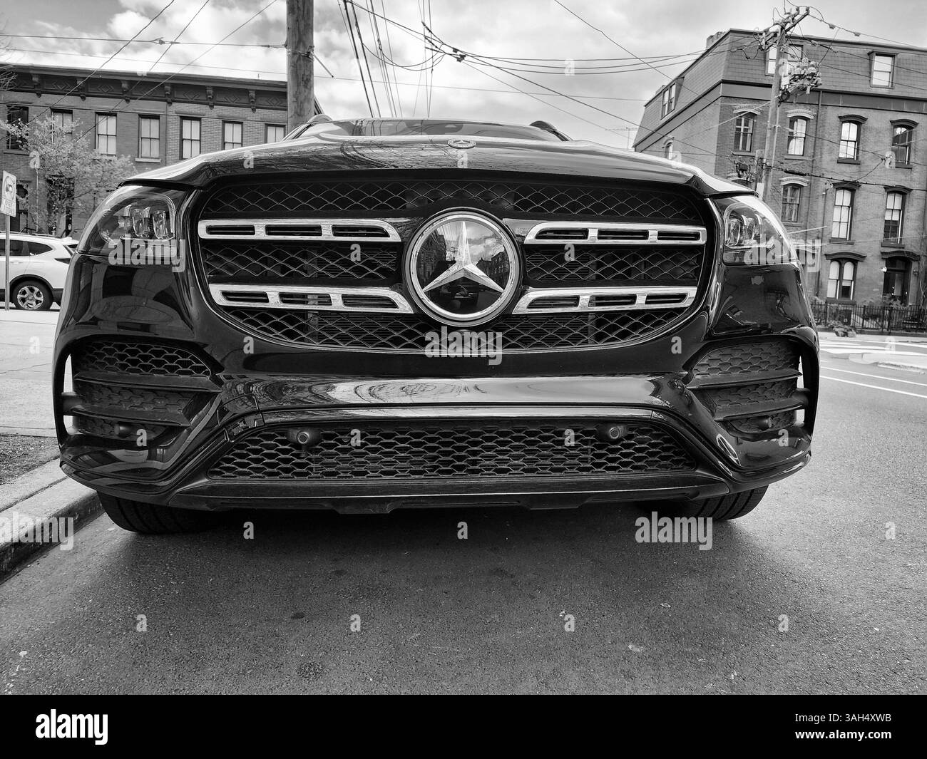 New York City, USA - March 18, 2024: Mercedes Benz GLS 580 luxury car ...